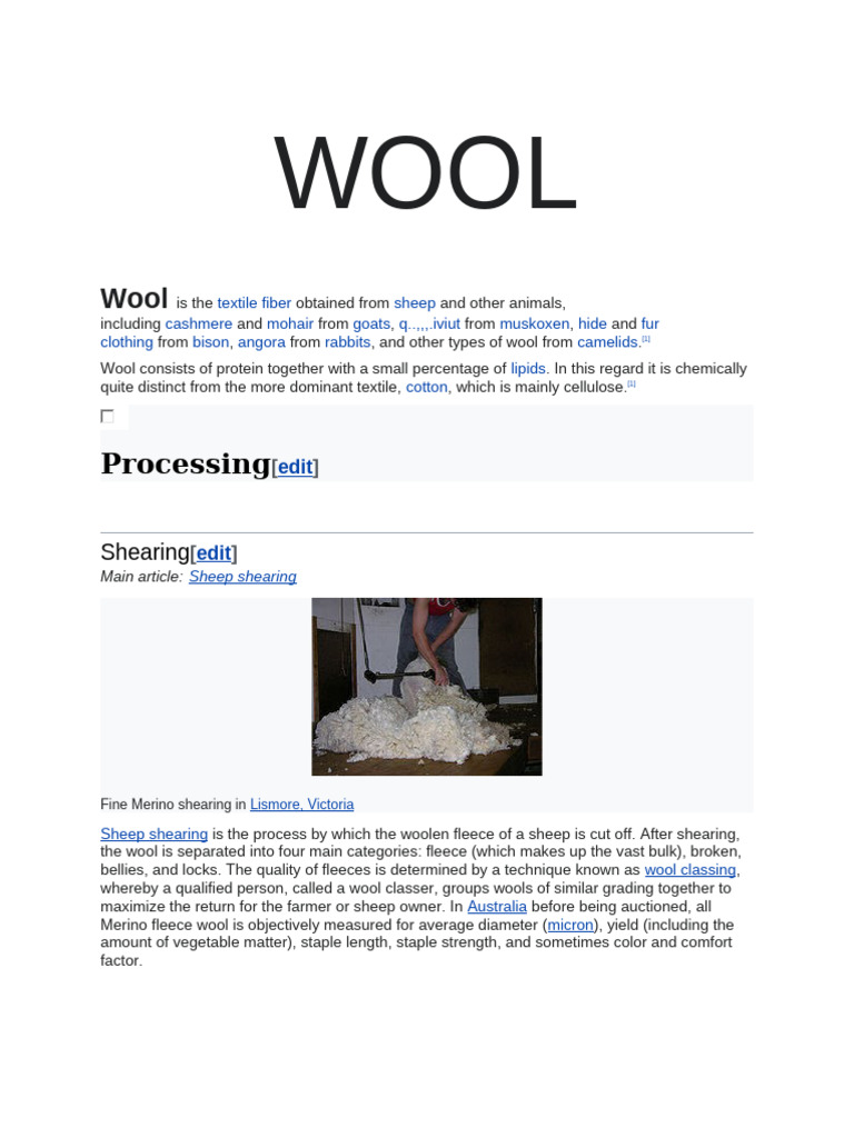 WOOL | PDF
