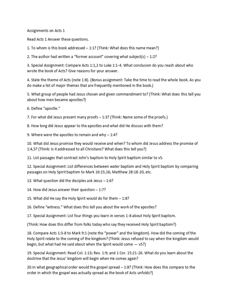 Assignment Chapter 1 | PDF