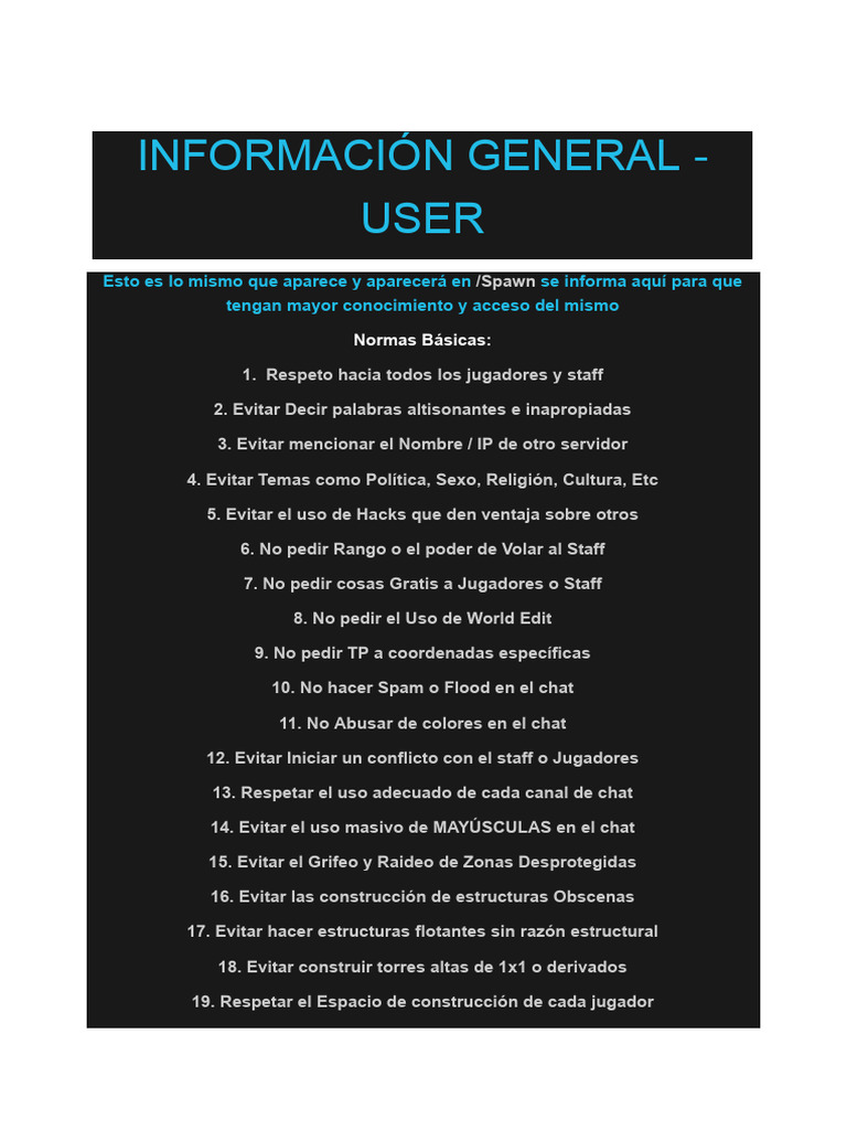 Información General Staff | PDF