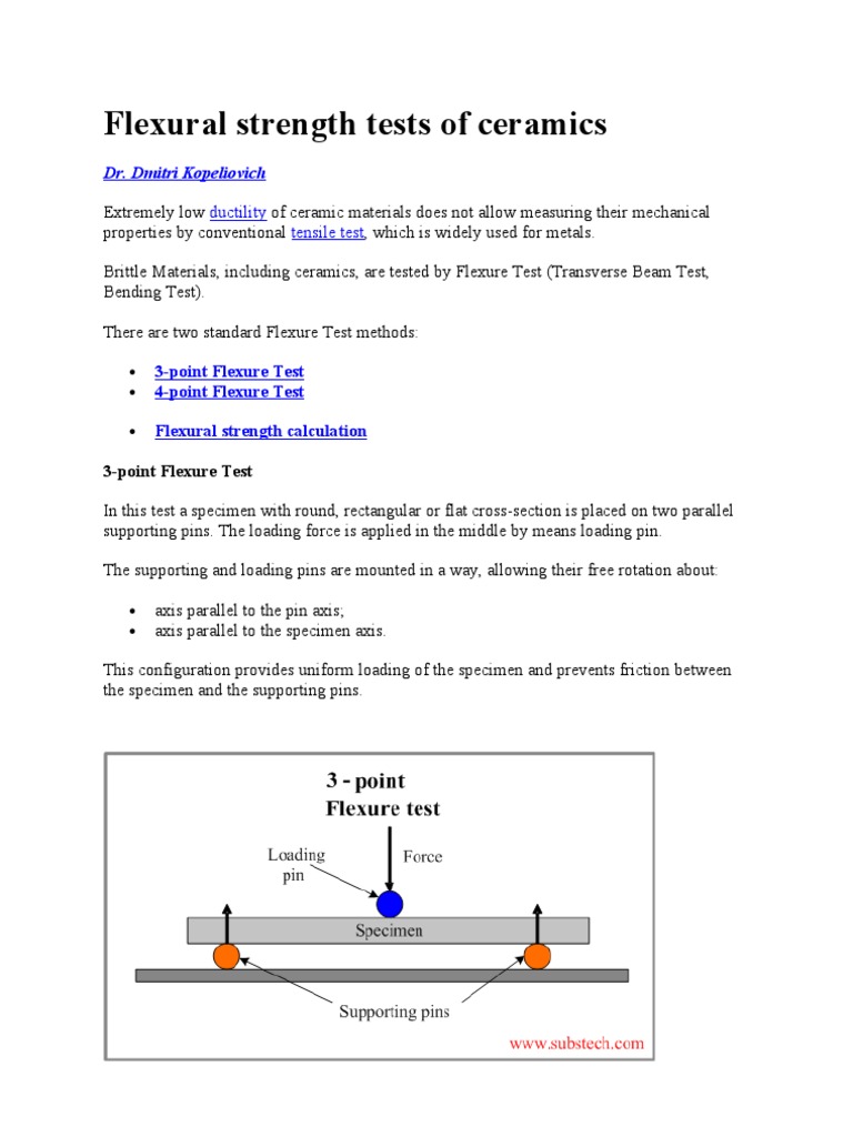 Flexural Strength Tests for Ceramics | PDF | Fracture | Creep (Deformation)