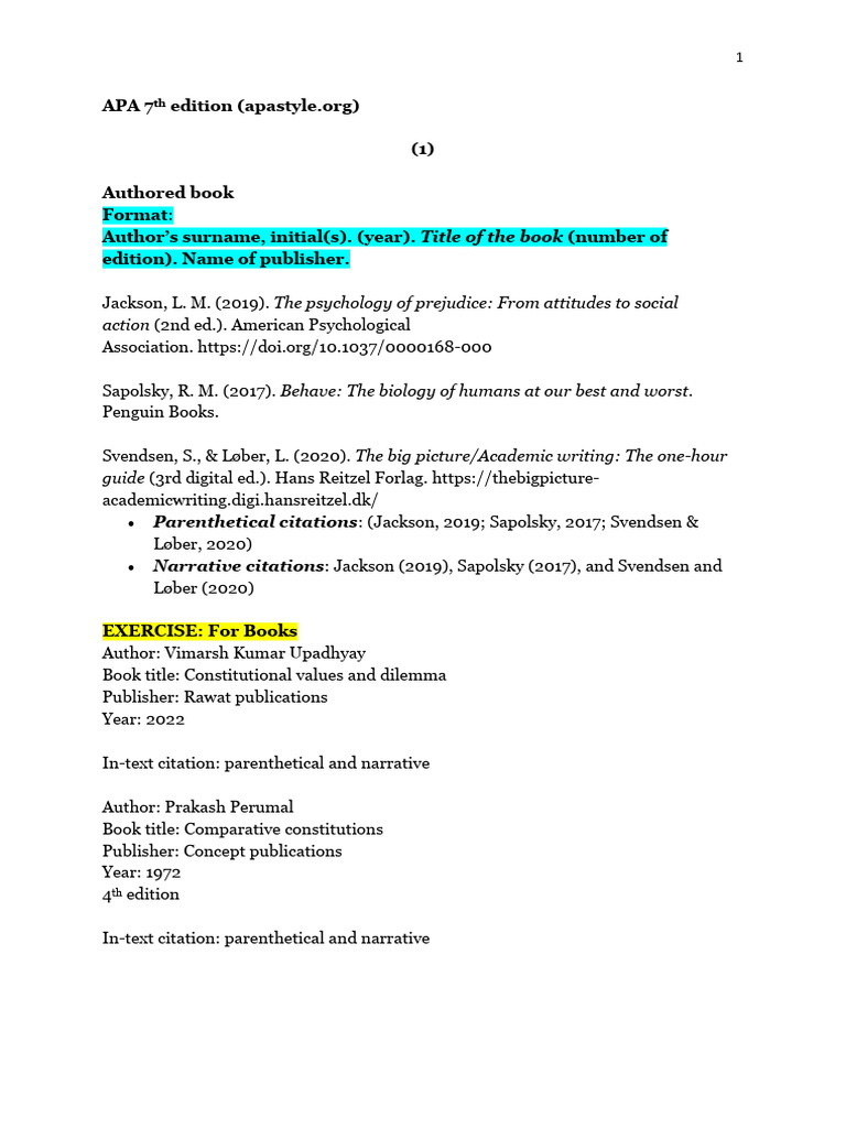 APA 7th Edition | PDF