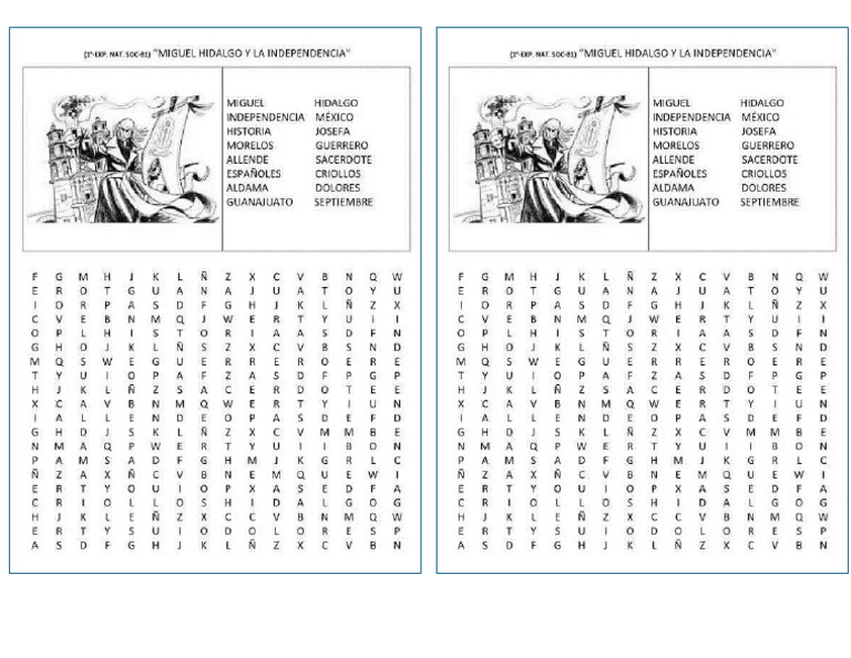 Sopa de Letras de La Independencia de México | PDF