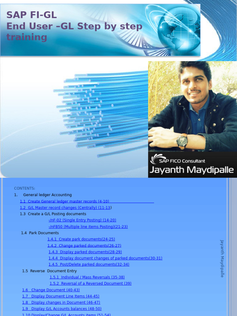 Sap Fi GL Enduser Step by Step Material | PDF