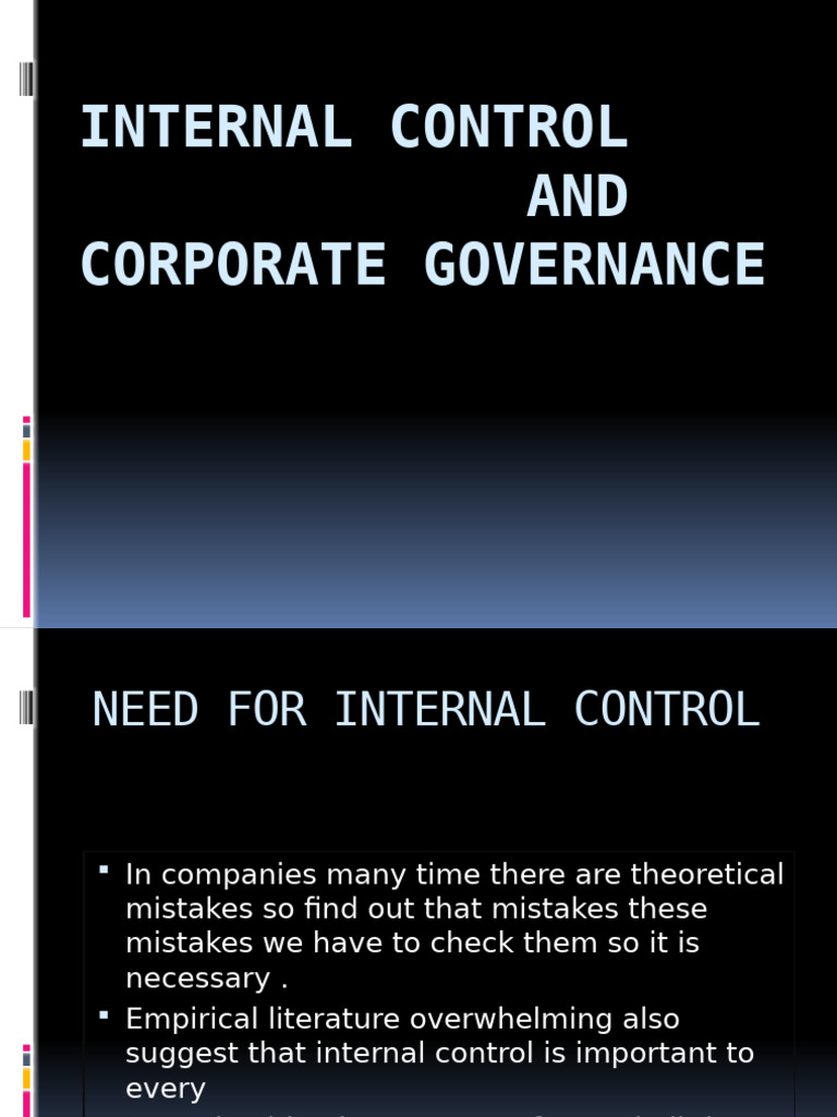 Internal Control and Corporate Governance | PDF