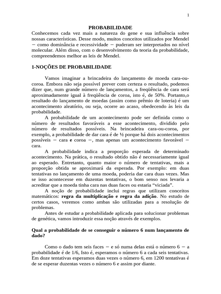 PROBABILIDADE-1 | PDF