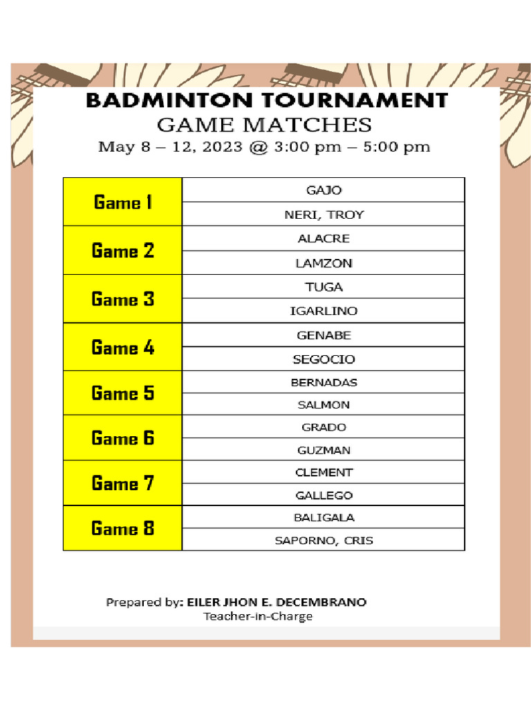 Match Game | PDF