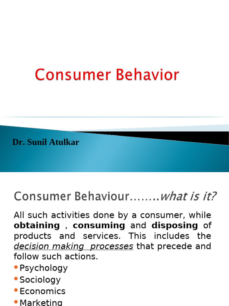 Consumer Behavior | PDF