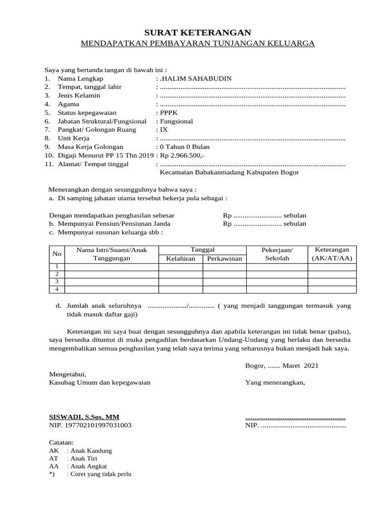 Form Sekumptk p3k | PDF