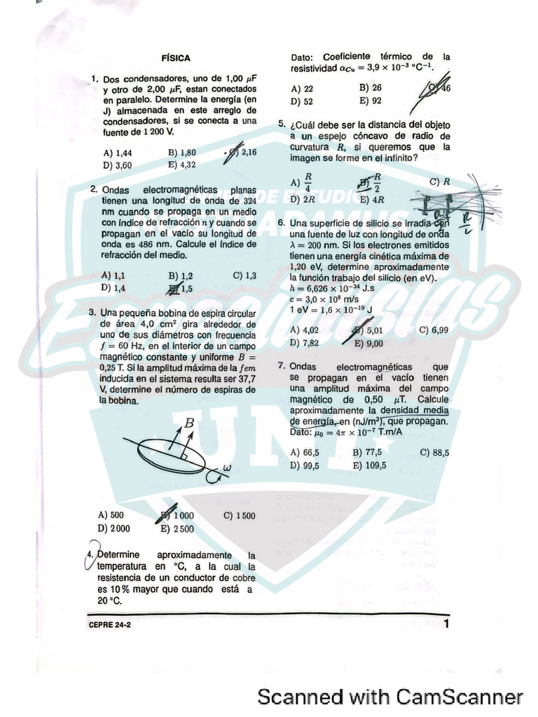 Examen Final Cepre Uni 2024-2 | PDF