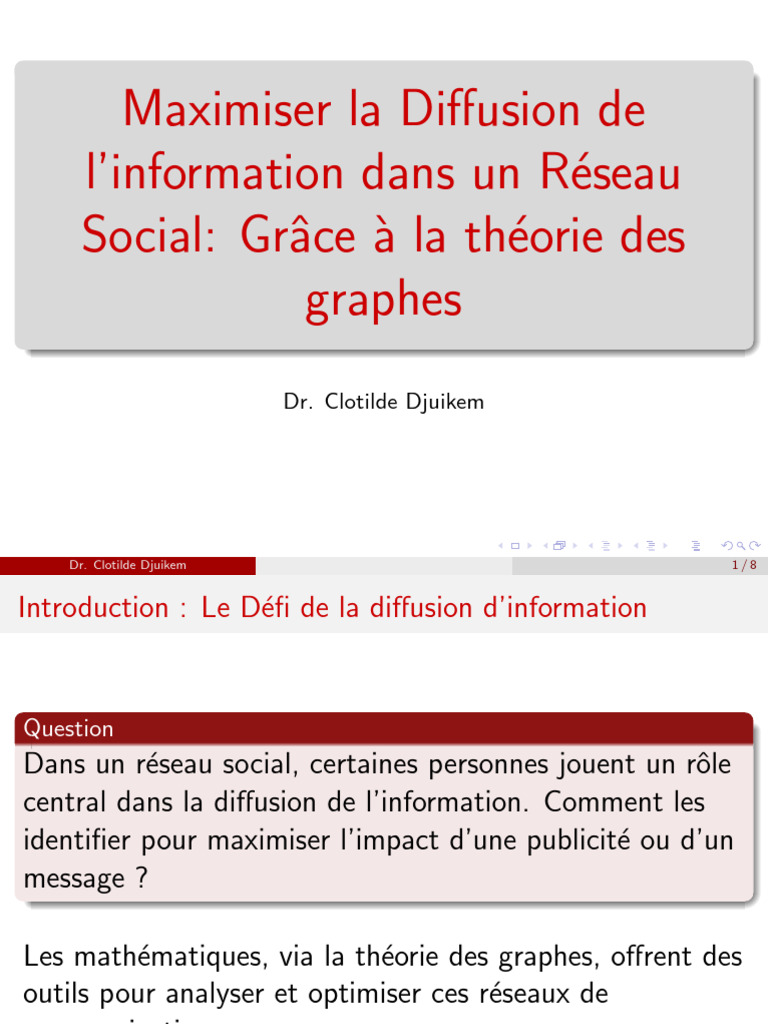 Maths Et La Diffusion Des Informations Sur Internet | PDF