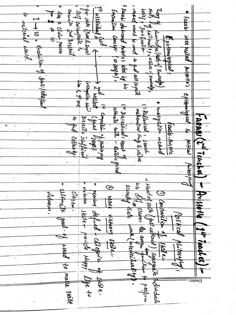 Al Farabi and Aristotle Comparison | PDF