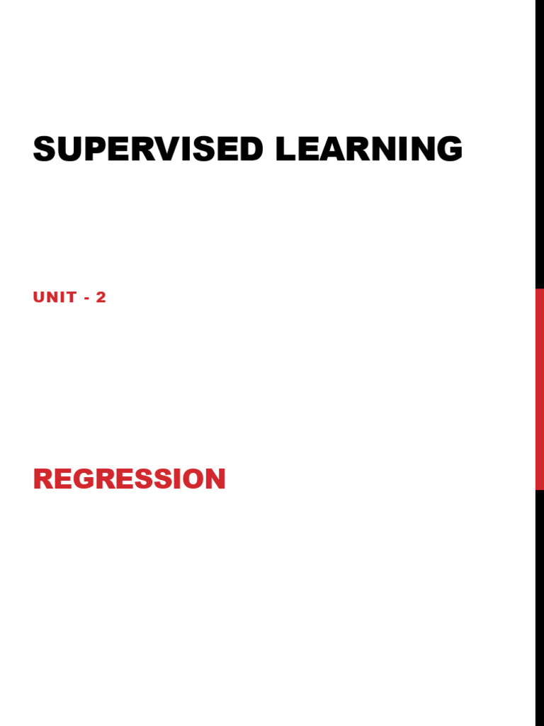Unit 2 - ML | PDF