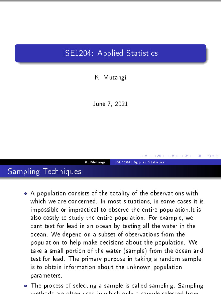 ISE1204 Lecture6 | PDF