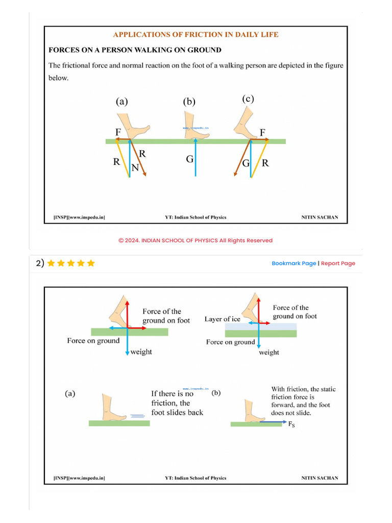 2.3) Application of Friction in Daily Life | PDF