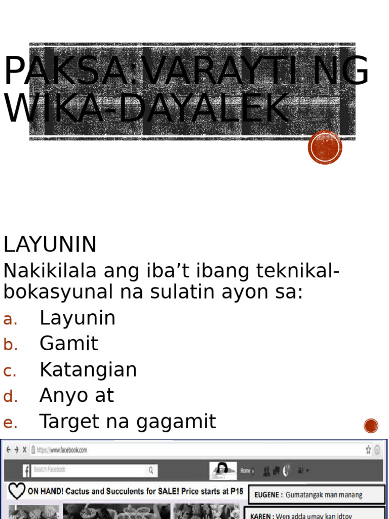 Varayti NG Wika - Sosyolek | PDF