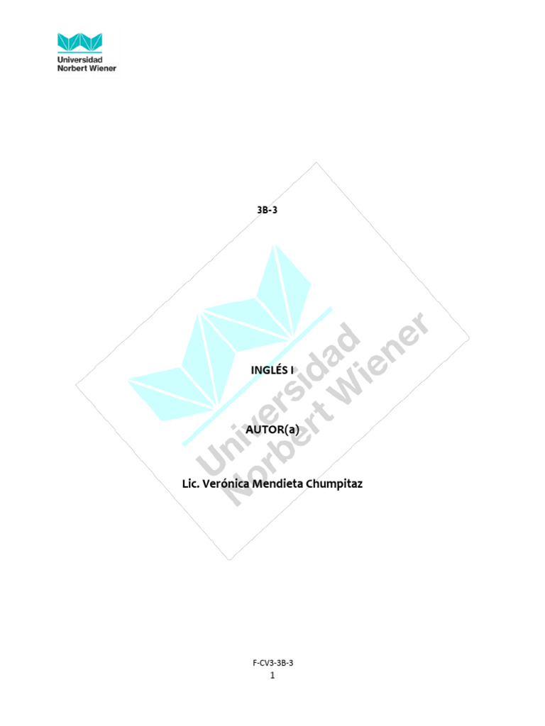 MODULO DE APRENDIZAJE INGLES I - 2021-2 | PDF