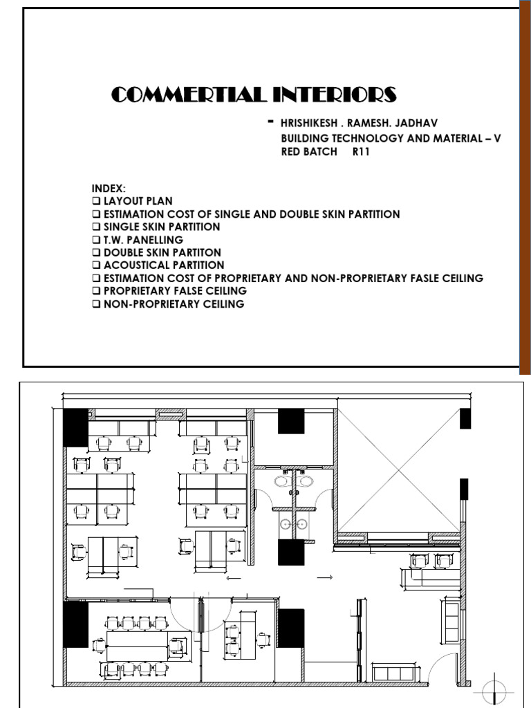 Commertial Interiors Detailed Drawings | PDF | Framing (Construction ...