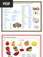 Adjetivos ' La Comida | PDF | Gusto | Alimentos