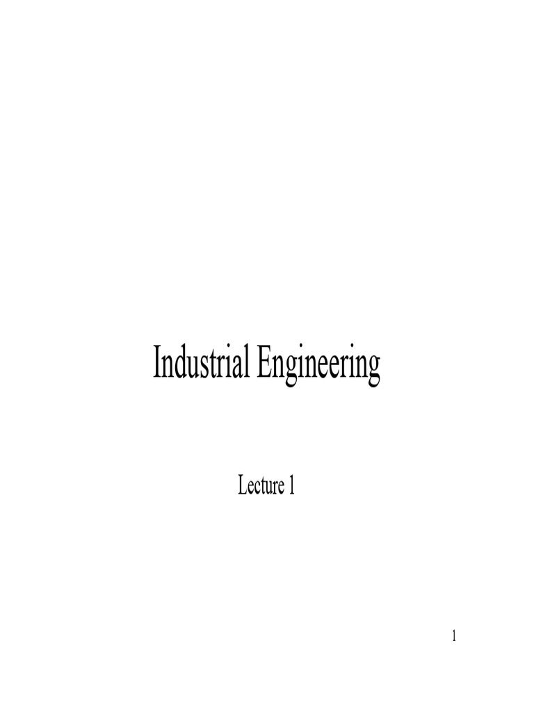 IE LEC 1 | PDF IE LEC 1 | PDF