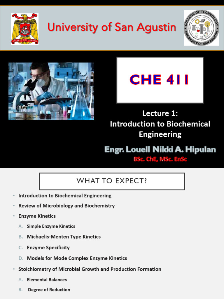 Lecture 1 Introduction To Biochemical Engineering | PDF | Cell (Biology) | Science & Mathematics