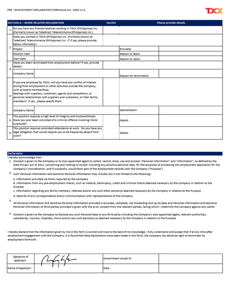 PART 2.2 - COI Form | PDF