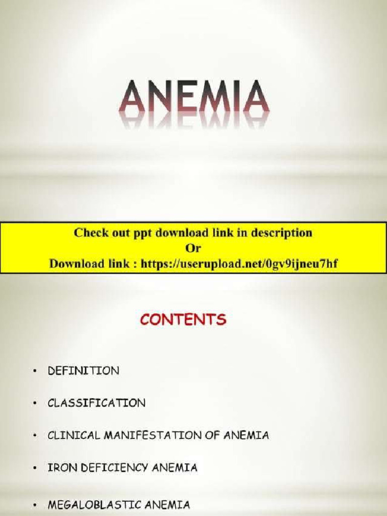 Anemia | PDF