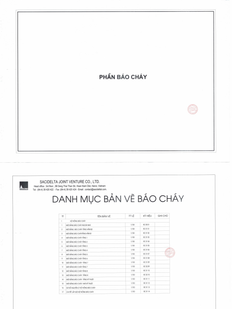 Bản Vẽ Thẩm Duyệt PCCC | PDF