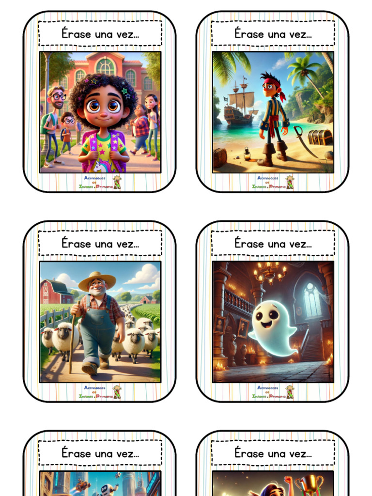 Tarjetas Con Imagenes Escritura Creativa | PDF