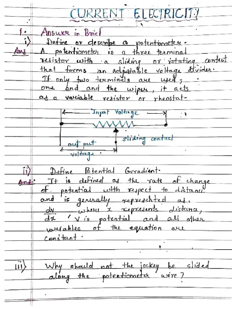 Current Electricity | PDF