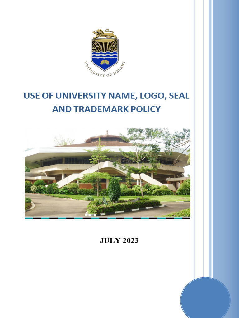 USE OF University Name, Logo, Seal AND Trademark Policy: JULY 2023 | PDF