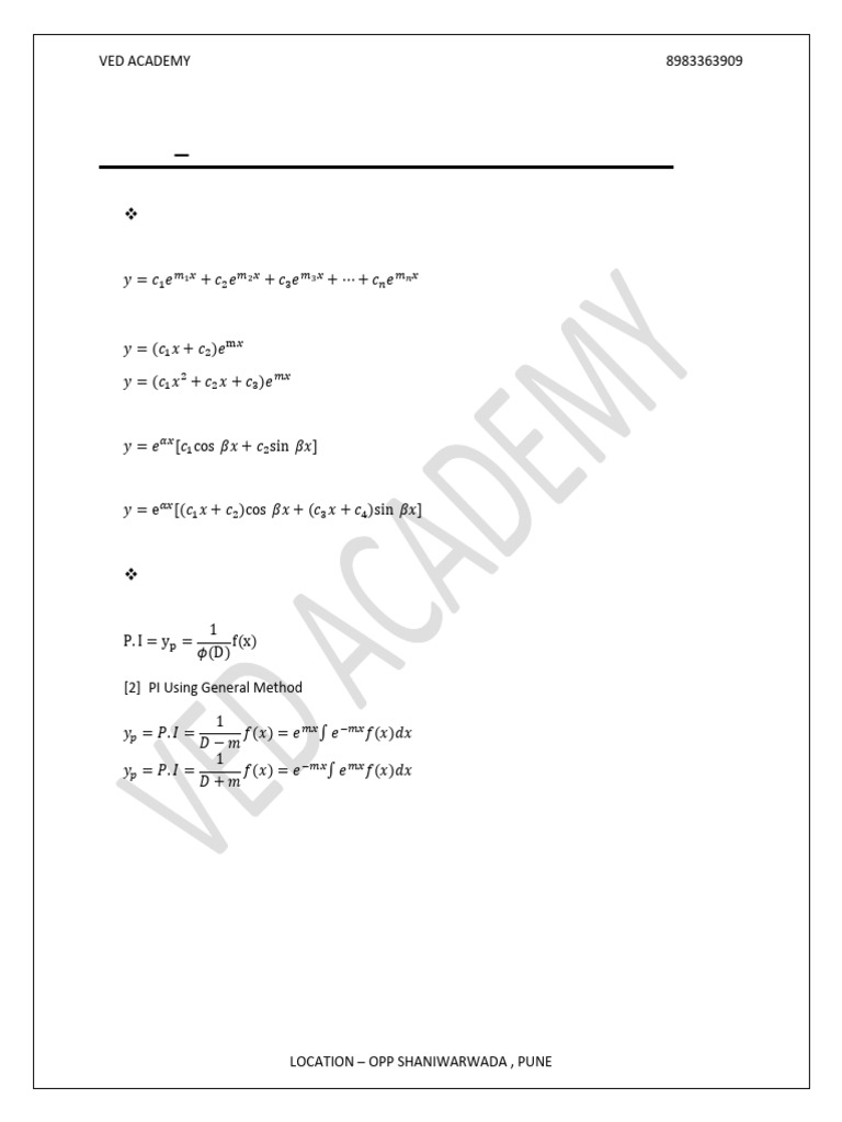M3 Formula Book | PDF