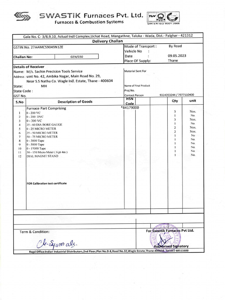 List of Instrument For Calibration | PDF