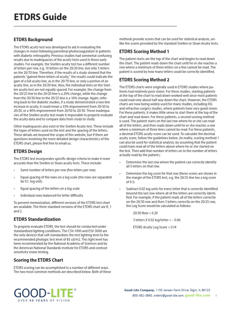ETDRS Guide | PDF