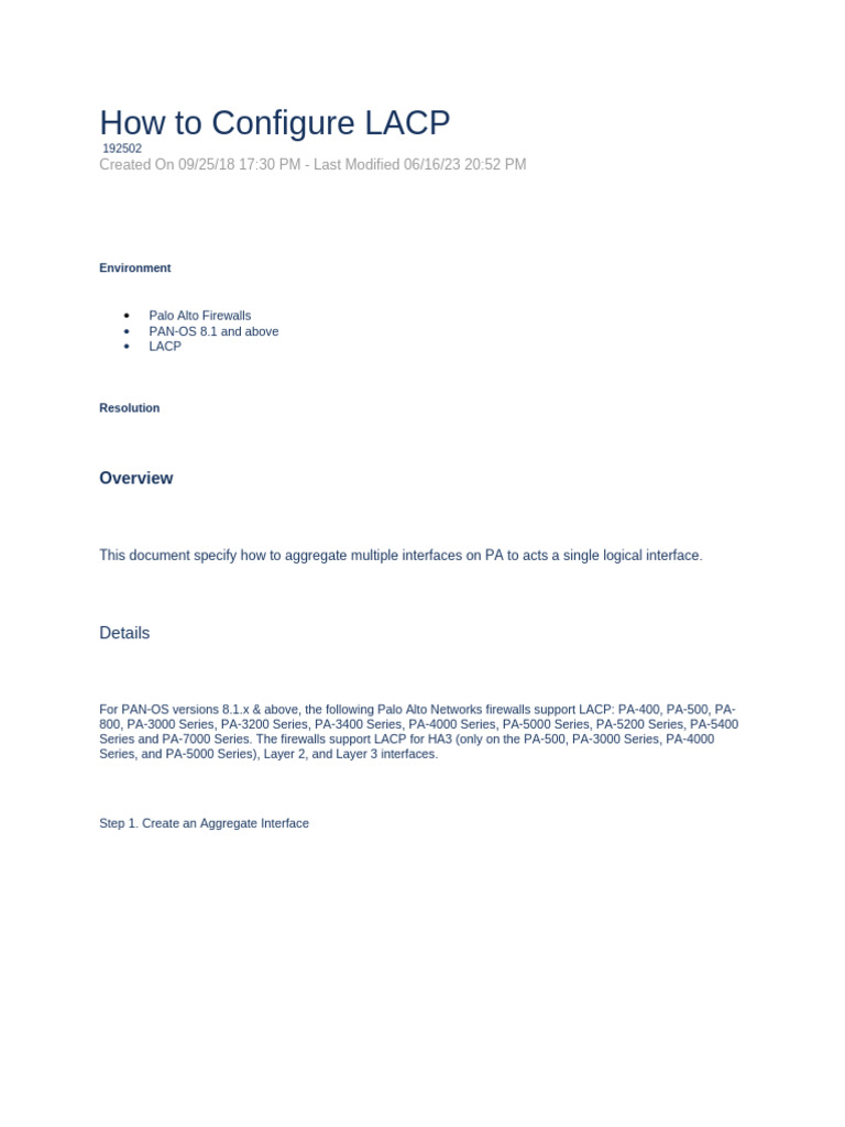 How To Configure LACP | PDF