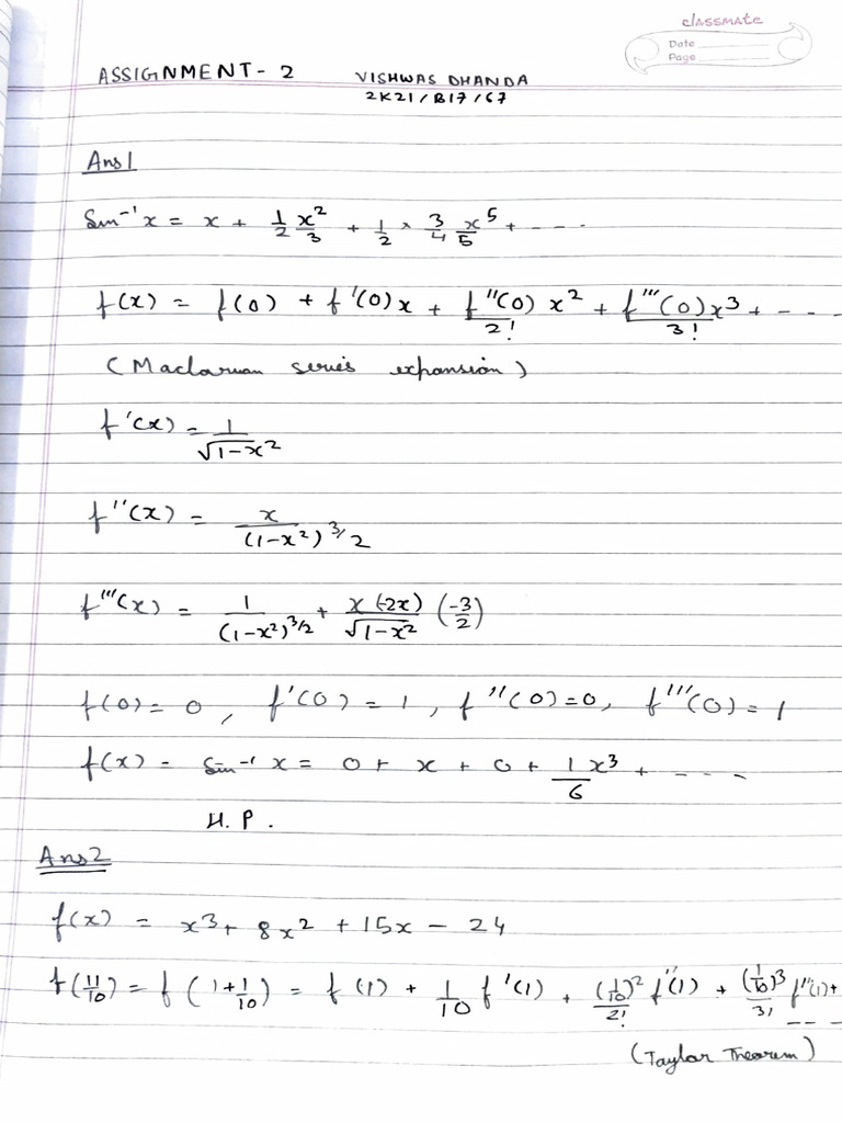 MA101 Assign 2 | PDF