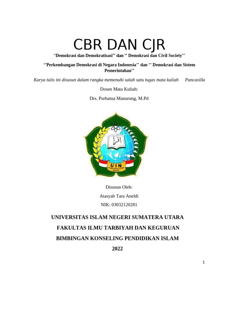 Atasyah Tara Aneldi Bkpi-2 CBR Dan CJR Pancasila | PDF