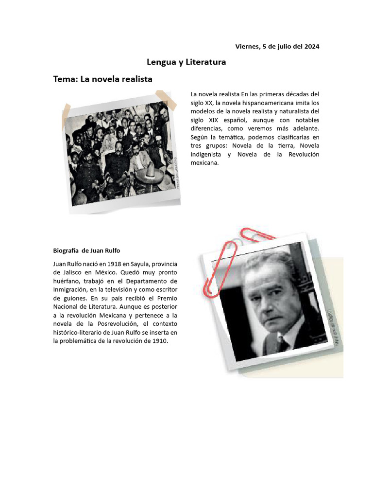 La Novela Realista | PDF
