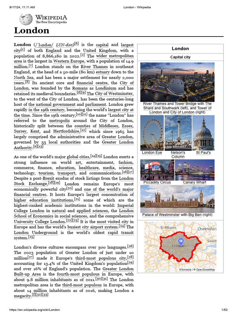 London - Wikipedia | PDF