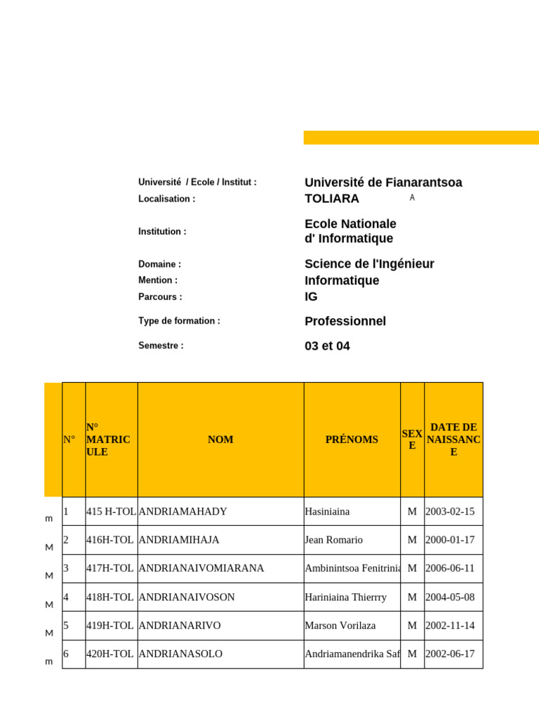 Fiche de Renseignement 2024(Controle) (2) | PDF