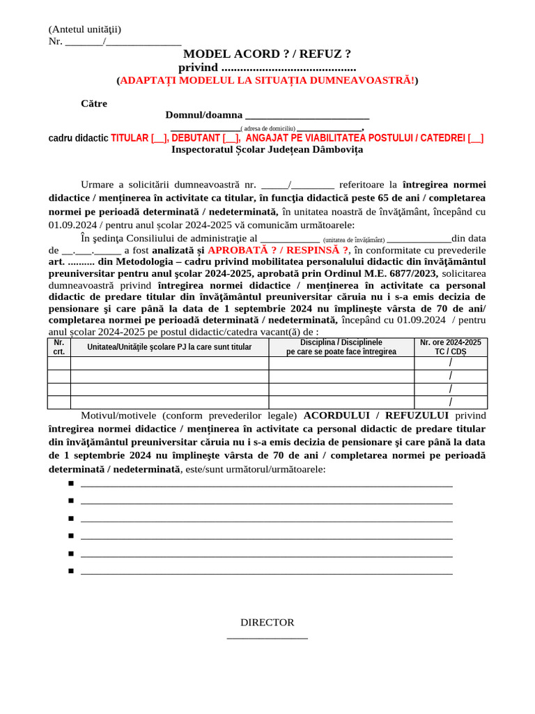 Model ACORD-REFUZ | PDF