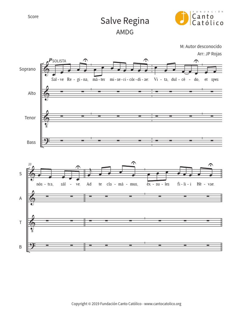 Salve Regina - Partituras | PDF