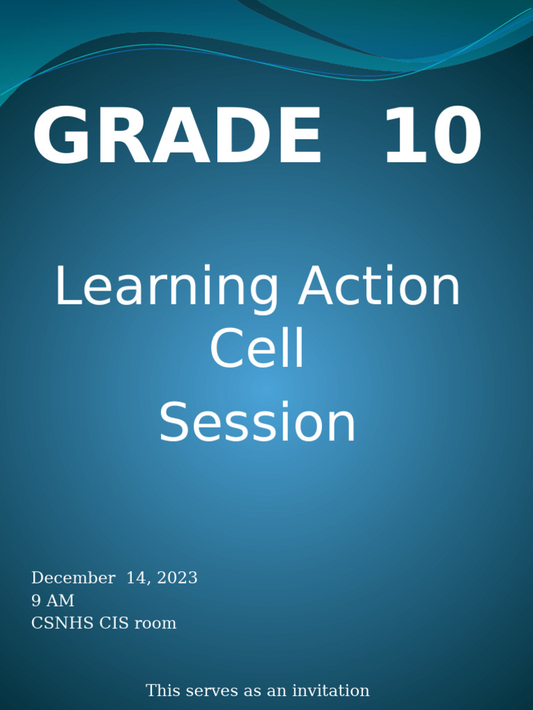 Invitation GRADE 10 2nd LAC | PDF