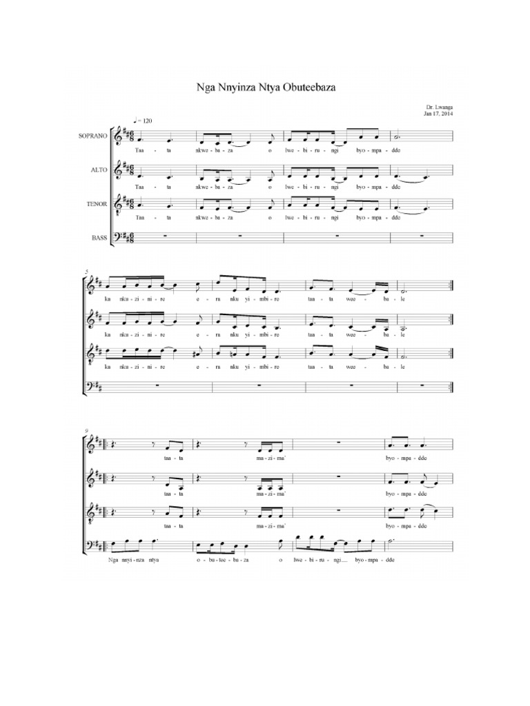 Nga Nyinza Ntya Obuteebaza Dr. Lwanga-1 | PDF
