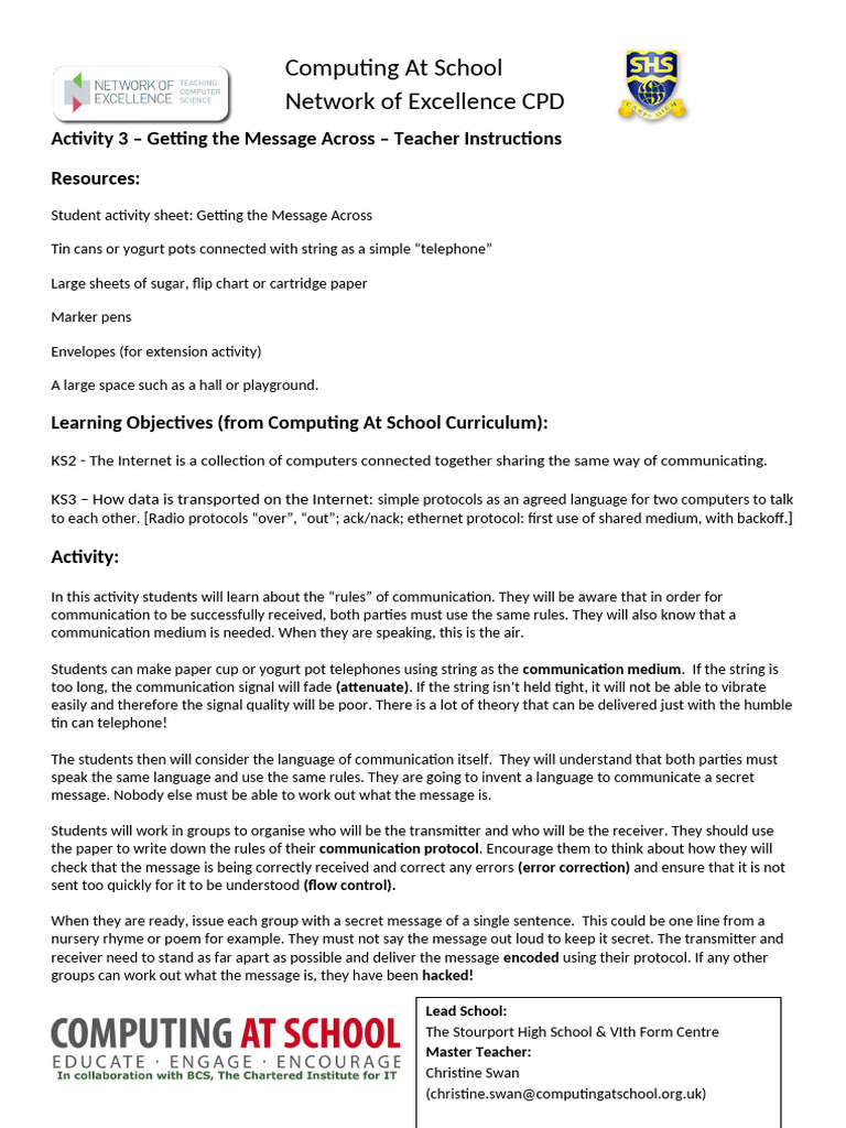 CAS CPD Activity 3 Getting the Message Across | PDF