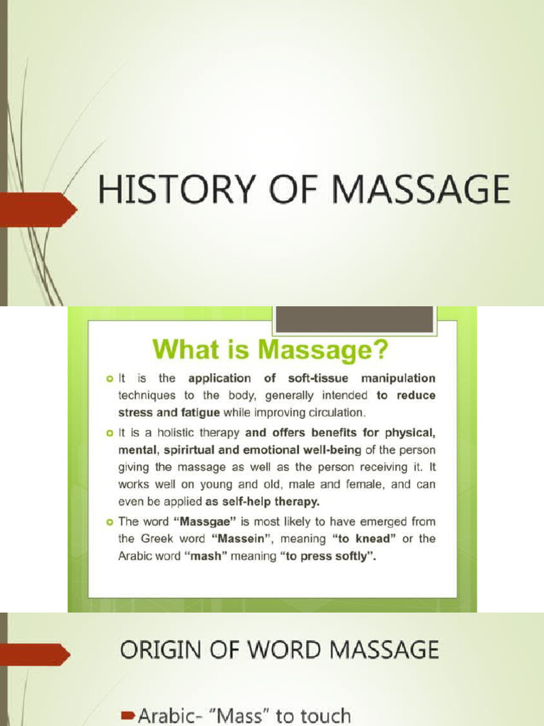 history of massage | PDF