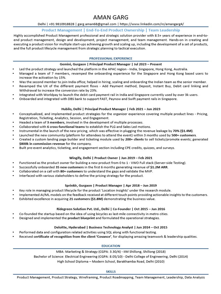 Aman Garg Resume | PDF Aman Garg Resume | PDF