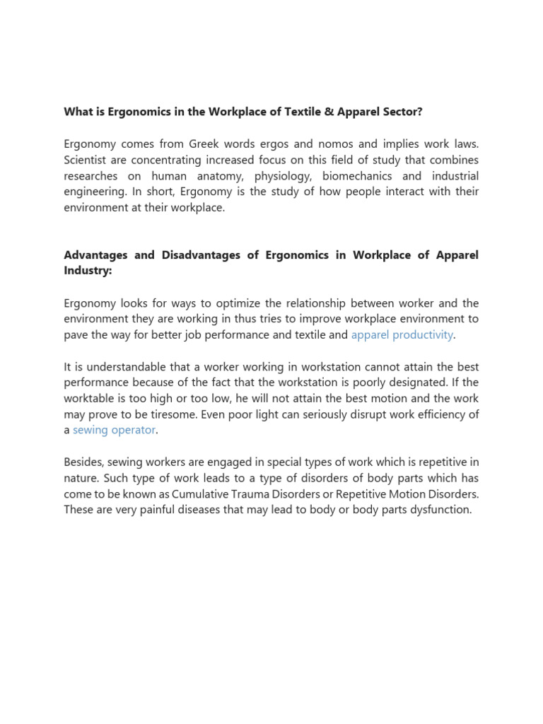 Ergonomics principle | PDF