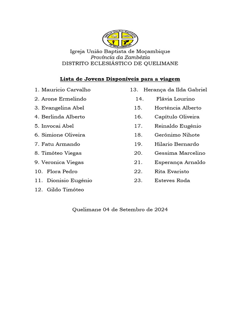 Lista para Anexo | PDF