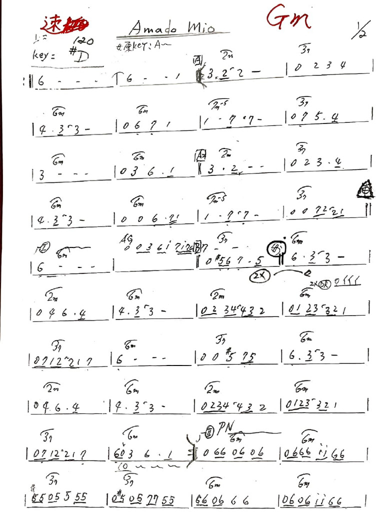 Amado Mio - 小唐 | PDF