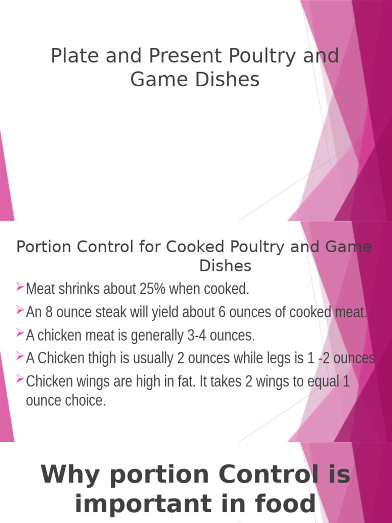 Plate Present Poutry and Game Dishes | PDF | Foods | Garnish (Food)